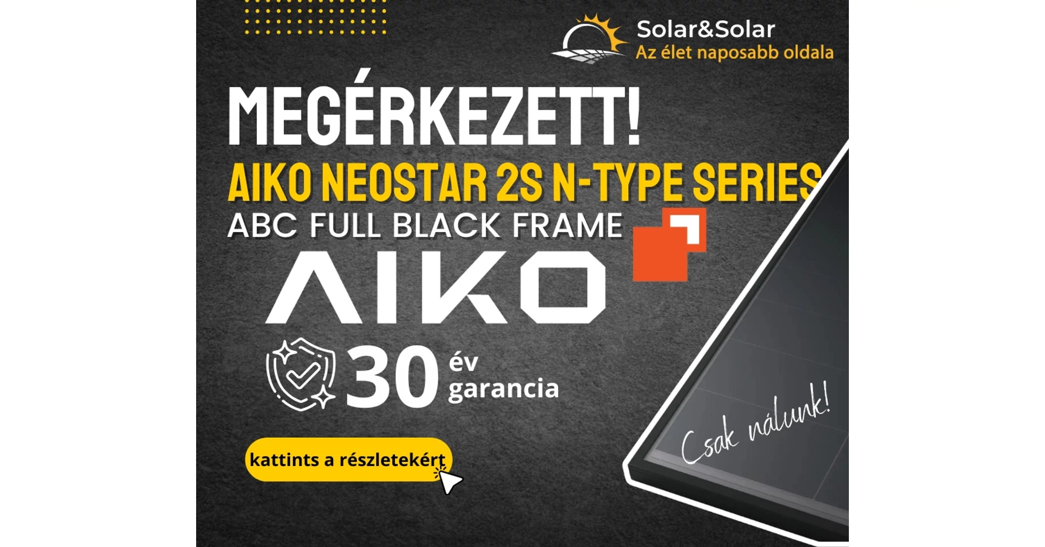 Új AIKO Neostar napelem széria: Először Magyarországon, kizárólag a ...