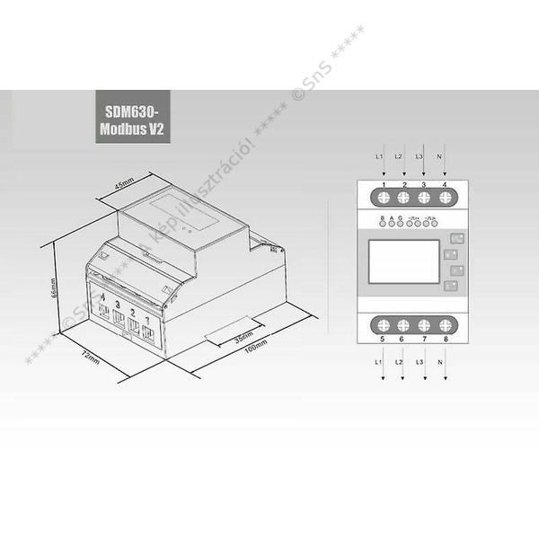 Eastron SDM630 Modbus-MID V2 Smart Meter 100A - Napelem nagykereskedés ... Eastron SDM630 Modbus-MID V2 Smart Meter 100A - Napelem nagykereskedés ...